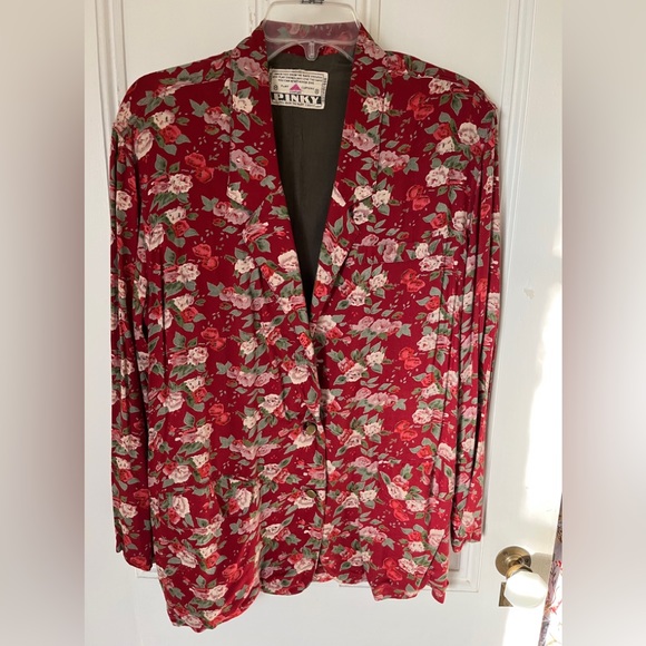Pinky | Jackets & Coats | Vintage Floral Pinky Blazer Size M | Poshmark
